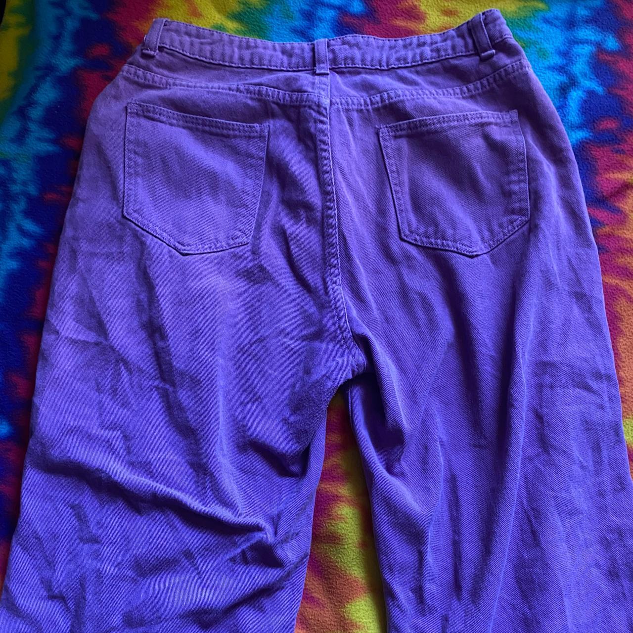 XL Shein ripped purple denim jeans Bought from the... - Depop