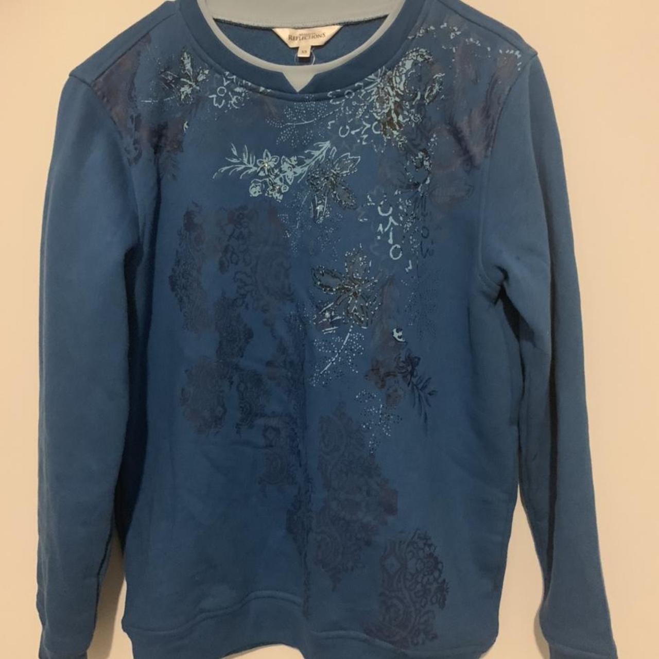 Northern Reflections blue pattern sweater Sold as... - Depop