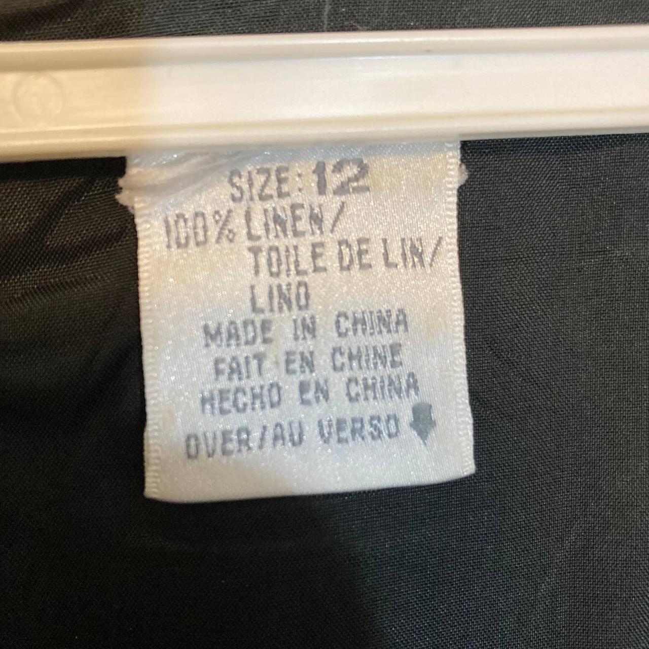 Vintage 80s 90s Black Embroidered Linen Sheath Dress... - Depop