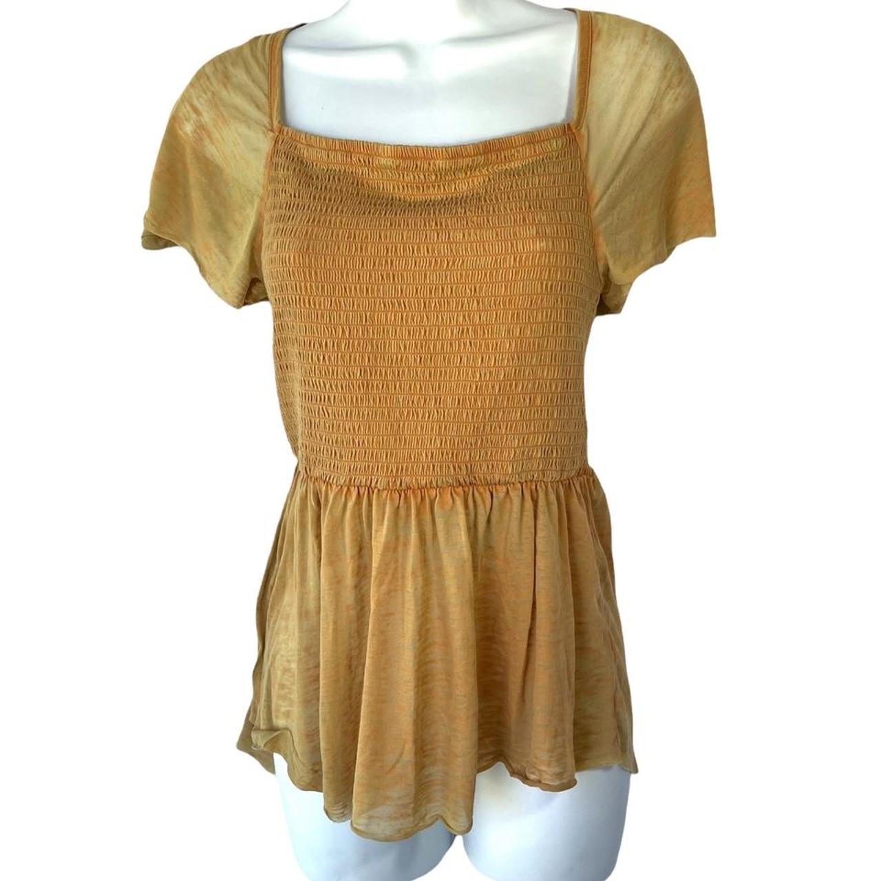 This chartreuse yellow boho top is so flirty and... - Depop