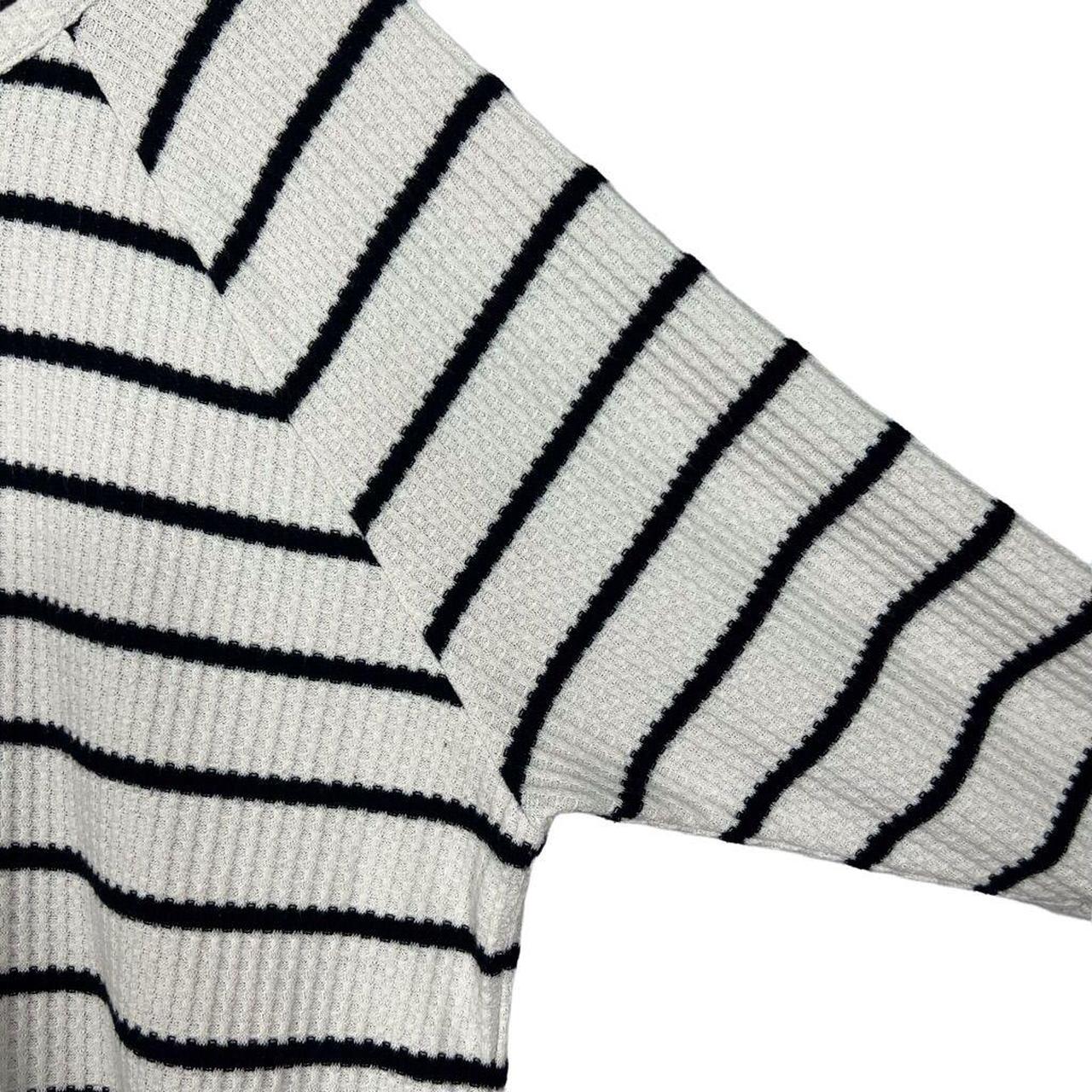 Chaser Striped Drawstring Long Sleeve Top,... - Depop