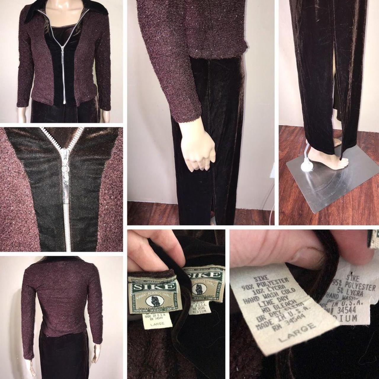 Sike Brand vintage 90s brown velvet grunge dress... - Depop