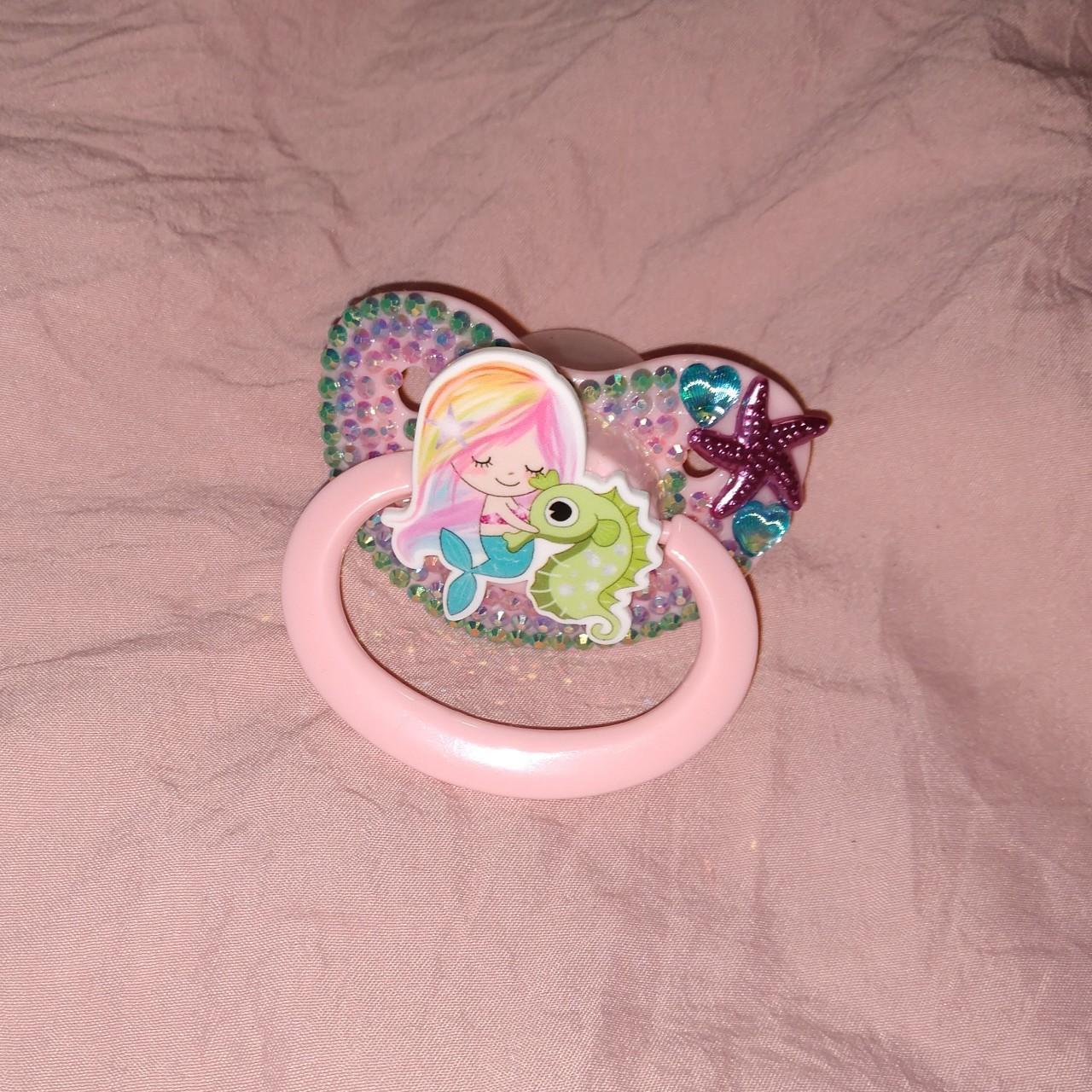 Premade Mermaid and seahorse adult pacifier... - Depop