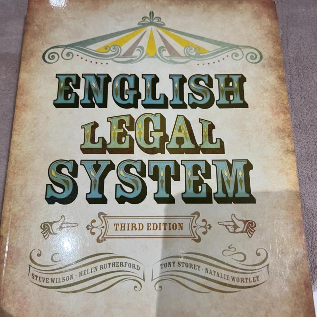 LAW TEXTBOOK ENGLISH LEGAL SYSTEM Brand new!! Mint... - Depop