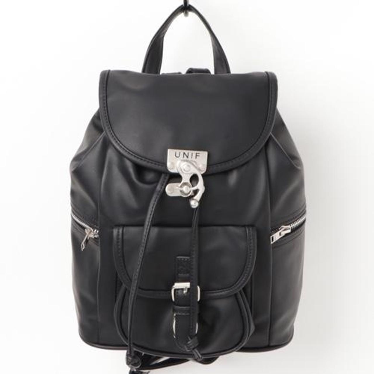 unif cypher backpack. leather has peeled on the... - Depop