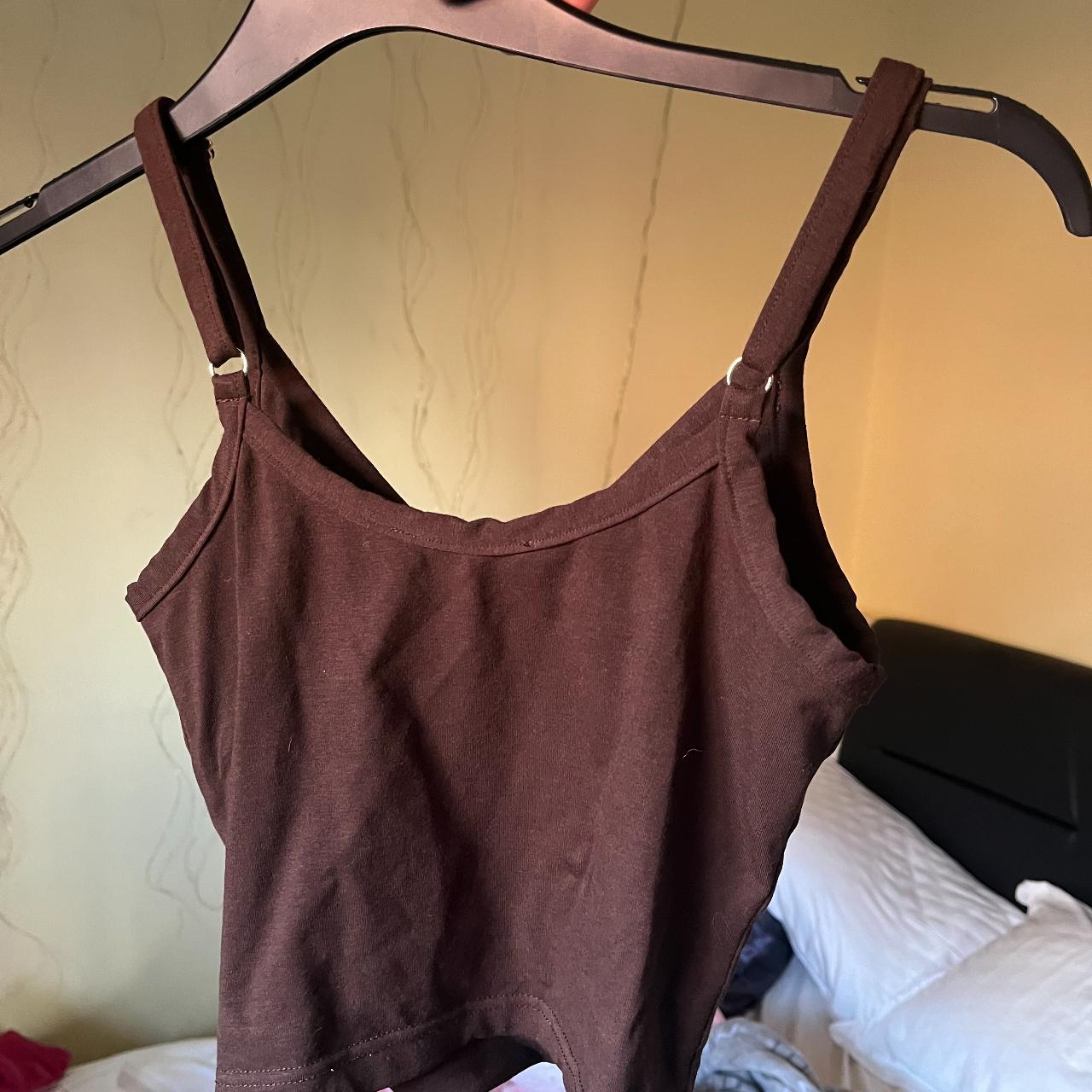 AYM STUDIO bamboo daily cami top in brown... - Depop