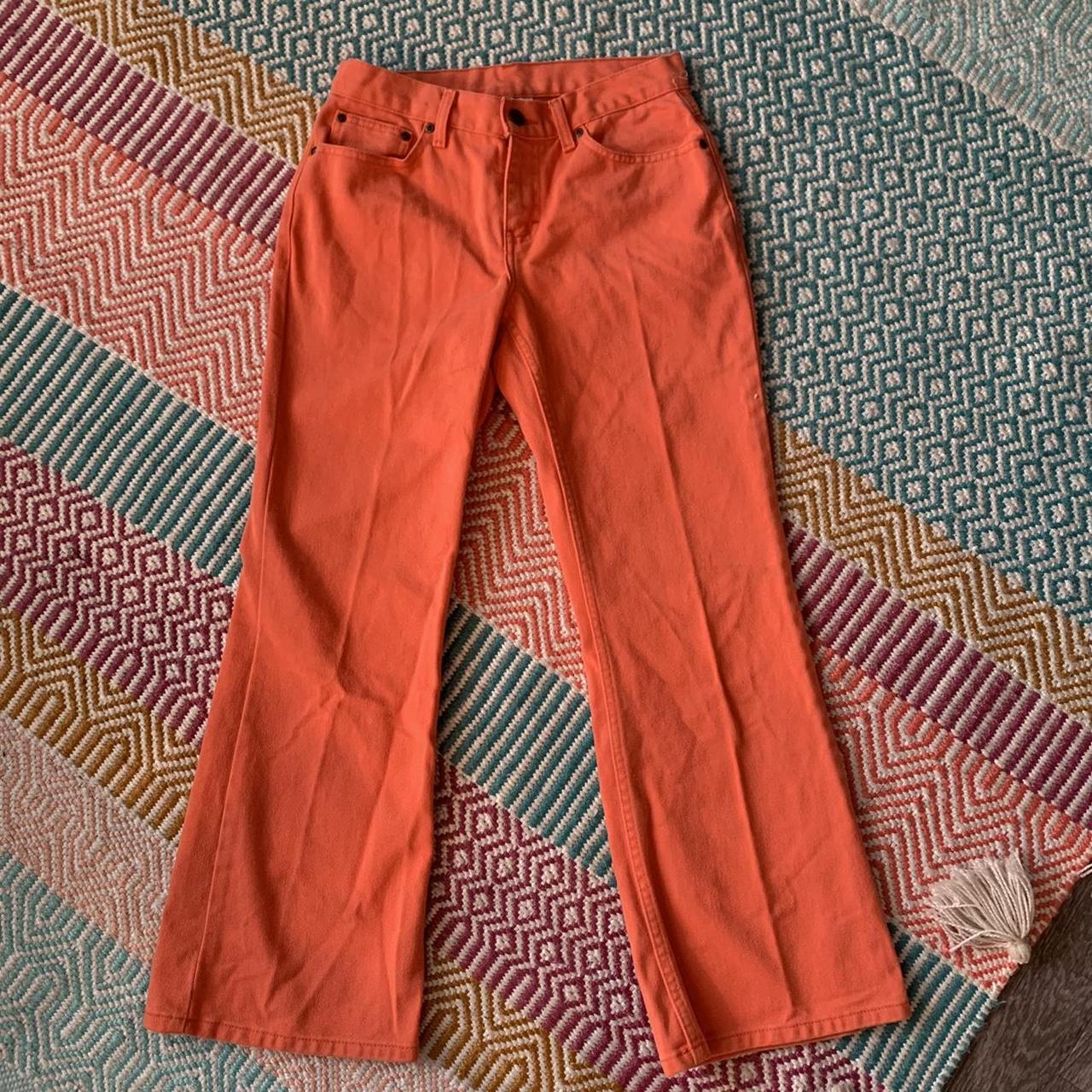 Vintage 90s Orange Straight Leg Jeans! These are... - Depop