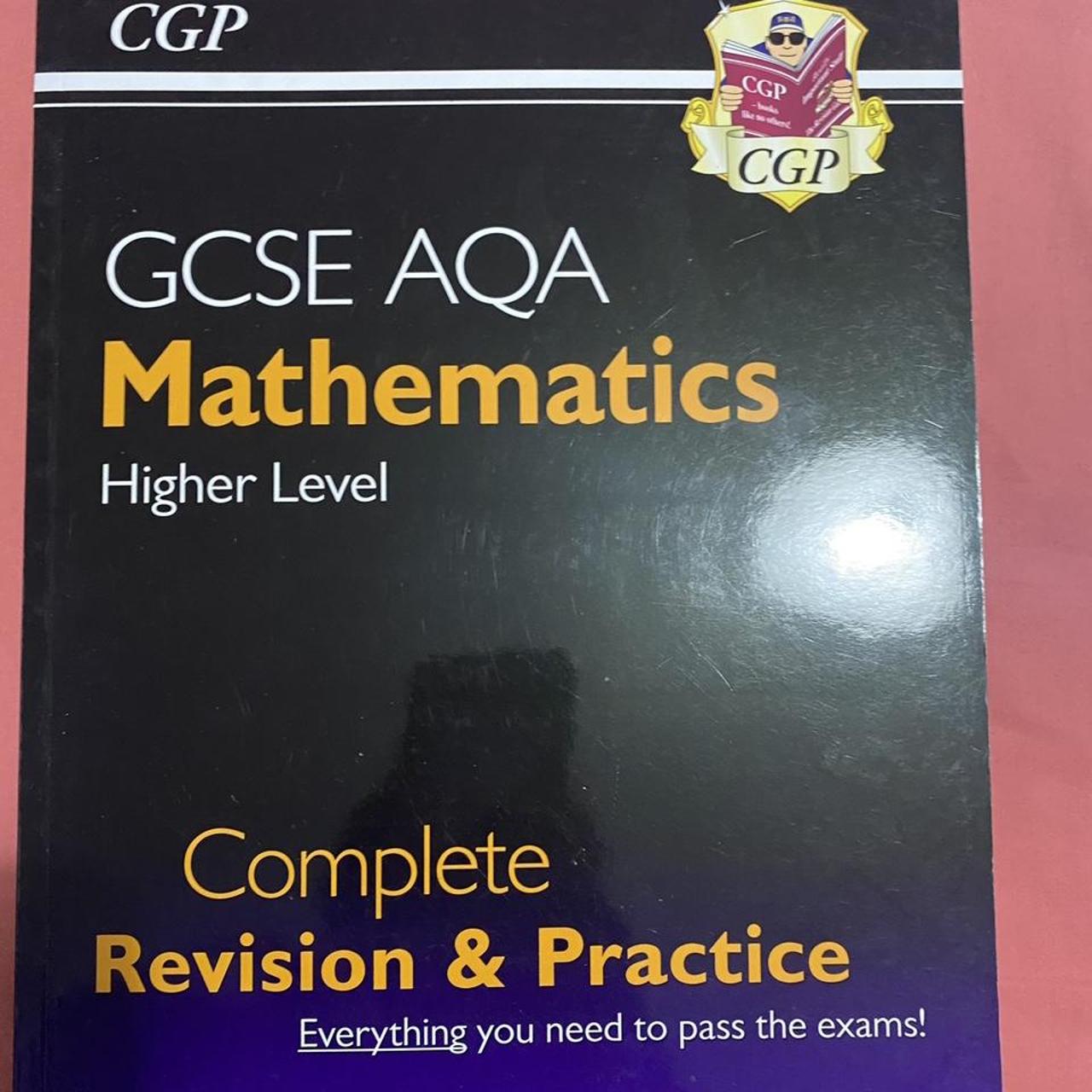 gcse aqa mathematics higher level cgp textbook... - Depop
