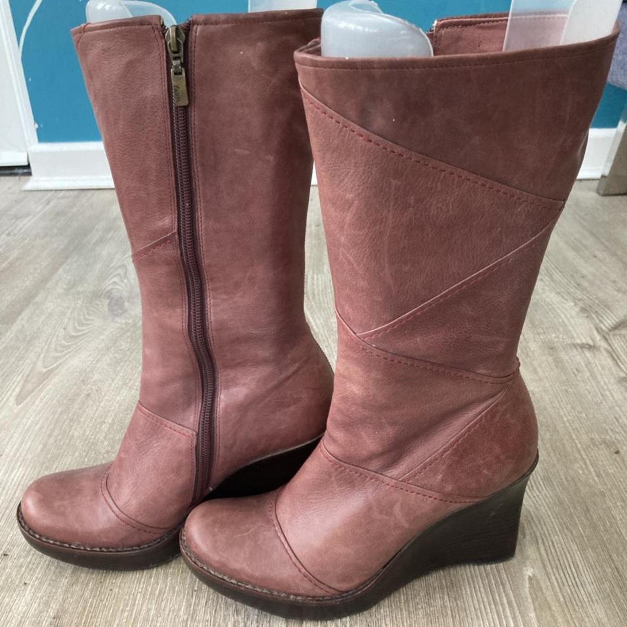 Dusky Pink Faith boots size 4. Lovely solid boots... - Depop
