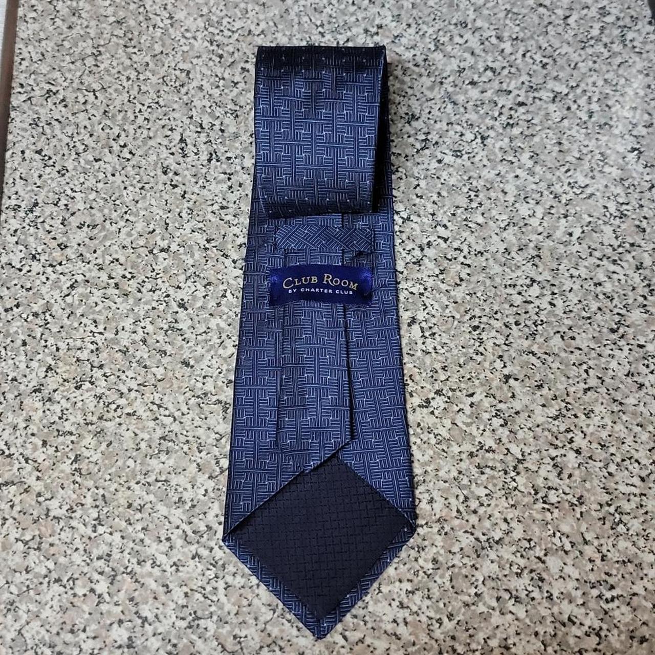 Club Room by Charter Club Navy Blue Silk Tie 100 %... - Depop