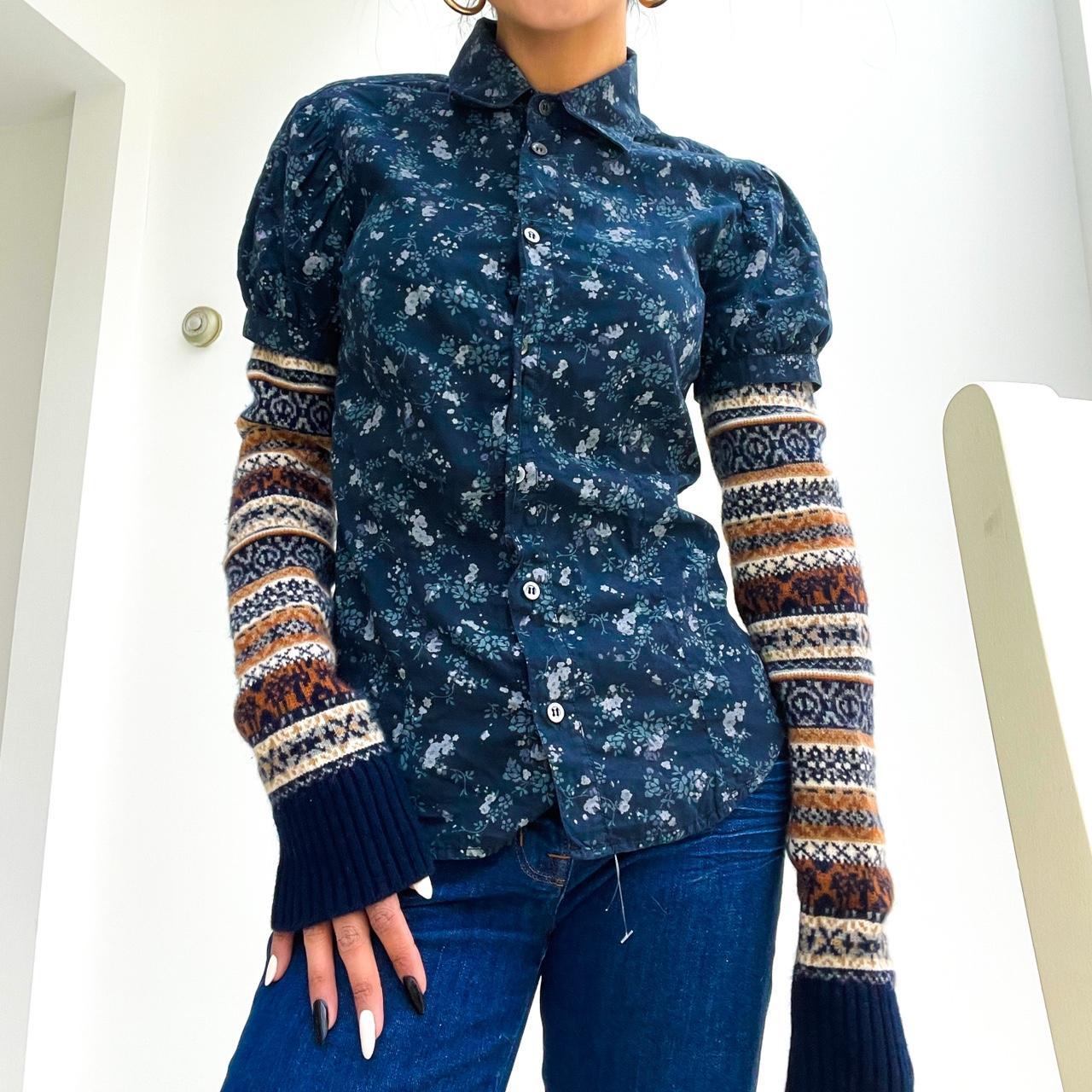 McQ by Alexander McQueen Long sleeve blouse Short... - Depop