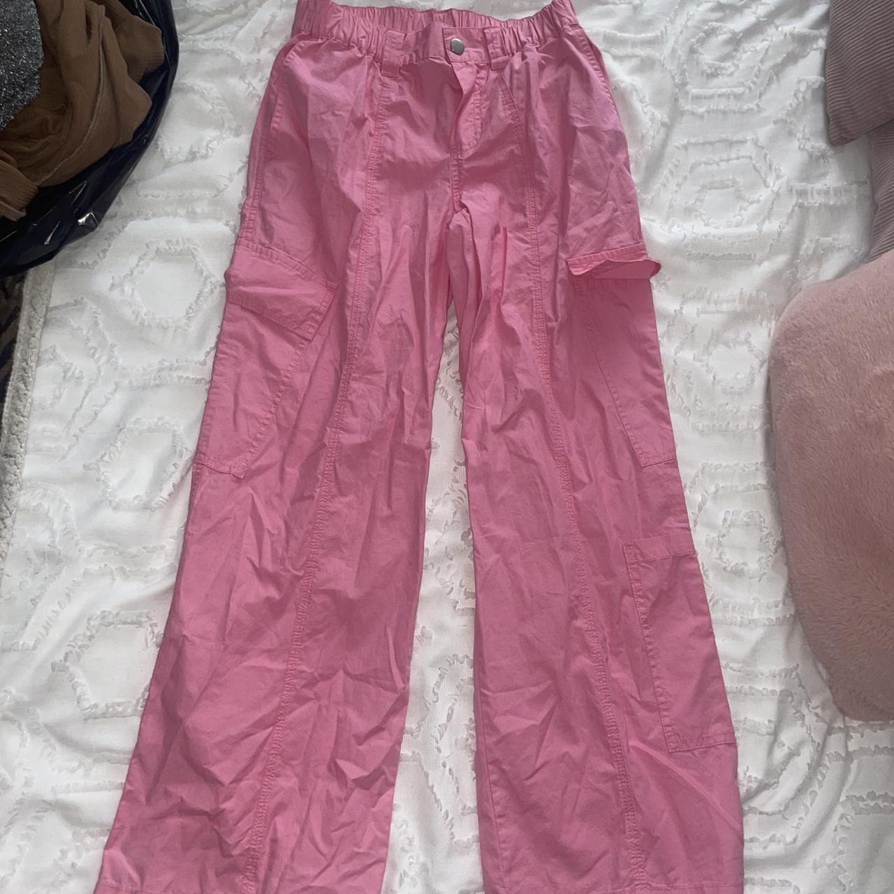 Asos design pink petite cargos. Never worn, labelled... - Depop