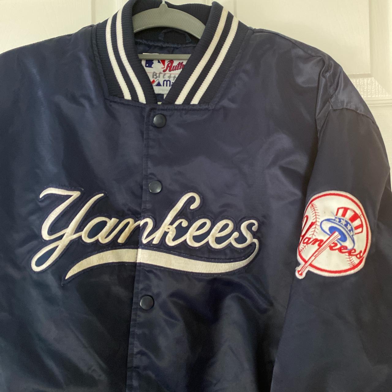 Vintage 90s New York Yankees Majestic Youth XL... - Depop