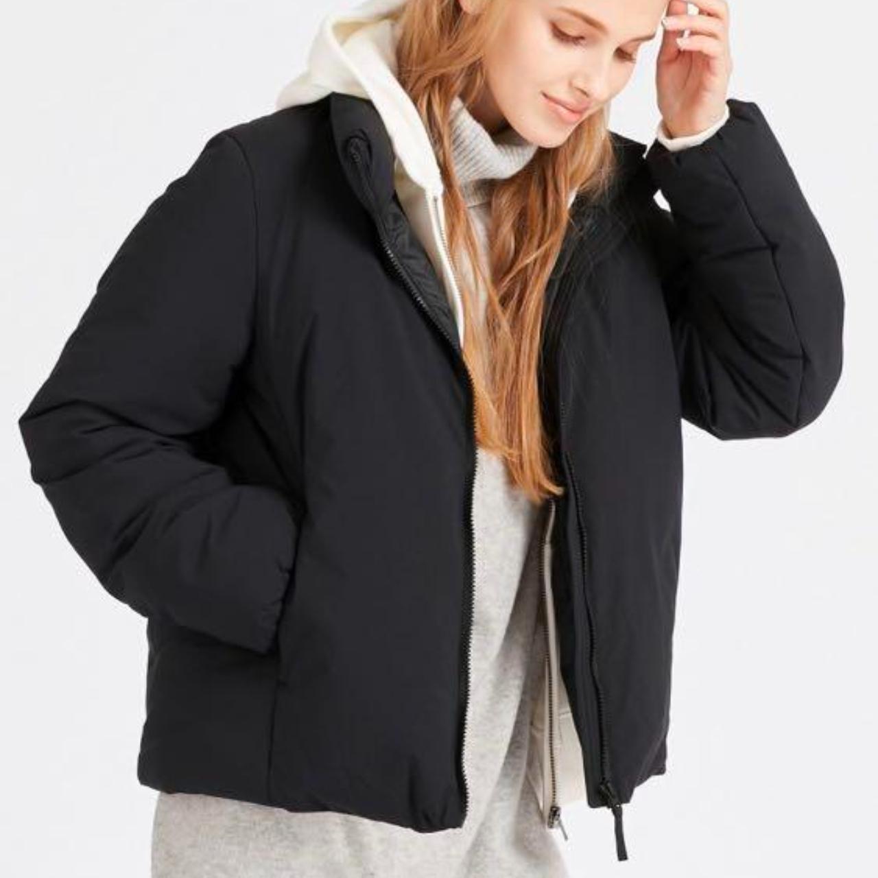 Uniqlo: Solid black puffer jacket Minimalist,... - Depop