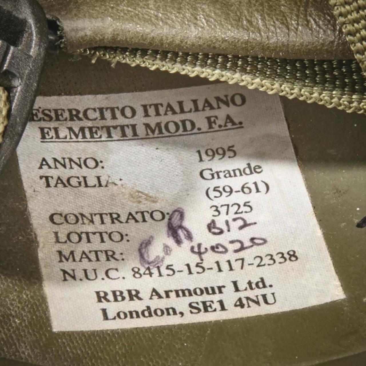 Vintage Italian Military SEPT2 Ballistic Helmet w/... | Depop