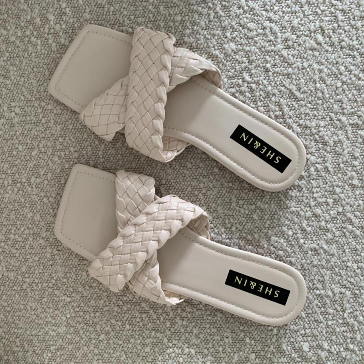 Shein slides - cream Size 39 Brand new - Depop