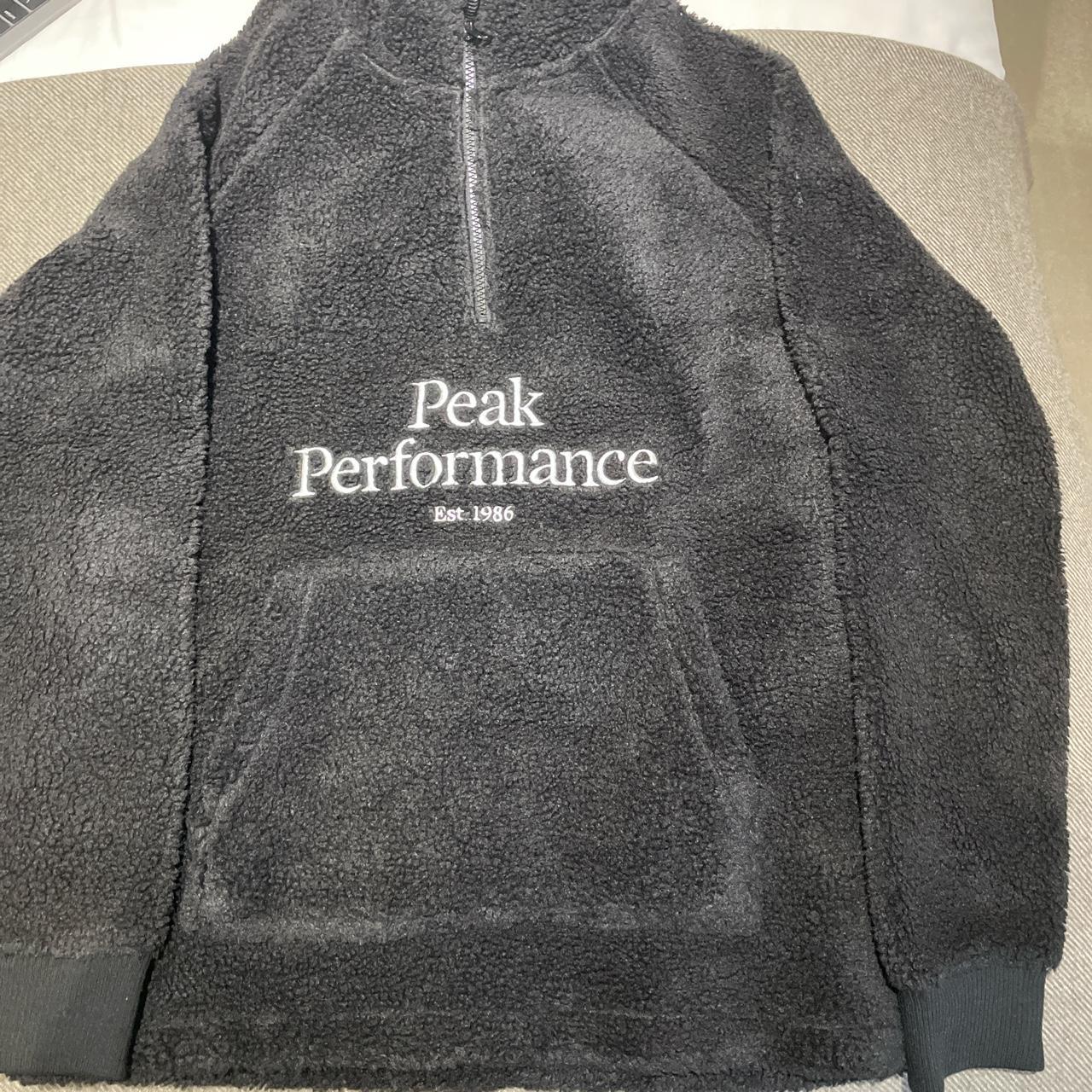 Peak performance black hoodie Large size 10/10... - Depop