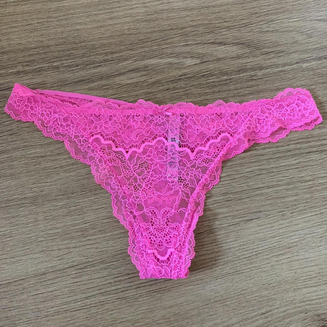 Victoria Secret Hot Pink Thongs Size M Perfect Depop
