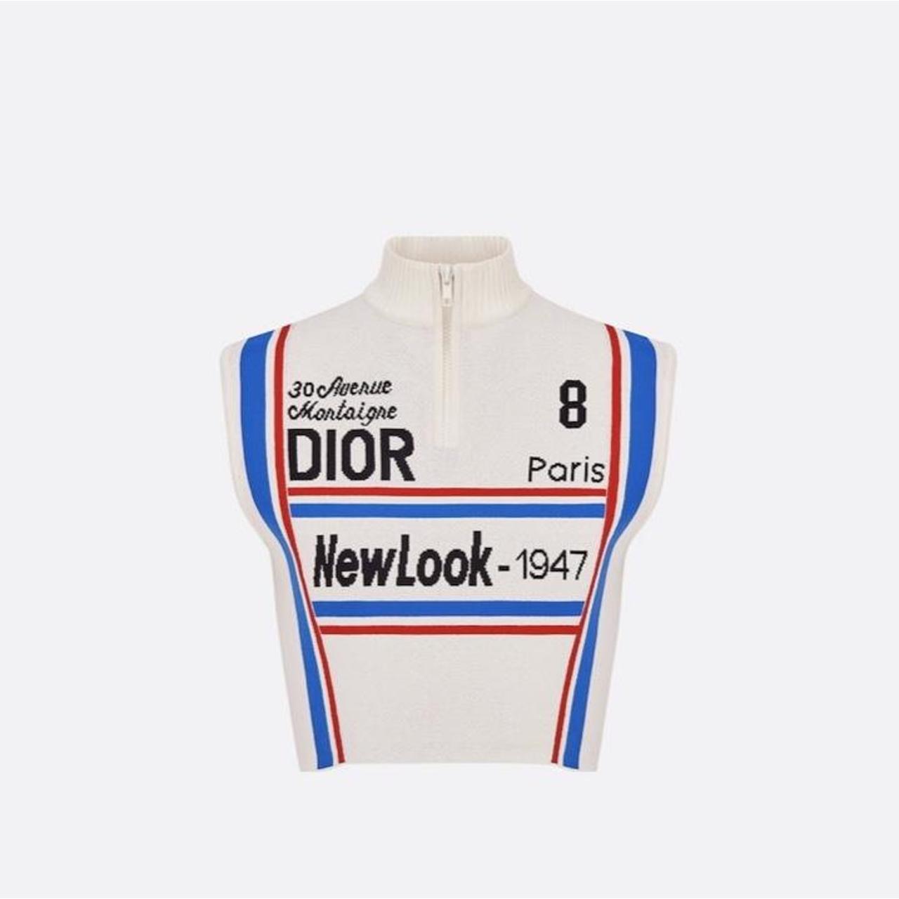 Dior Sleeveless Cropped Top with Stand Collar Off... - Depop