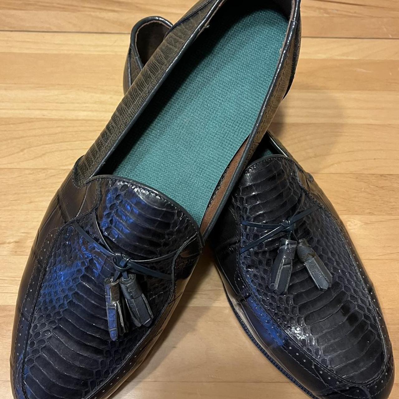 Men’s Stacy Adams Snakeskin Picone Gray Size 10 M!... | Depop