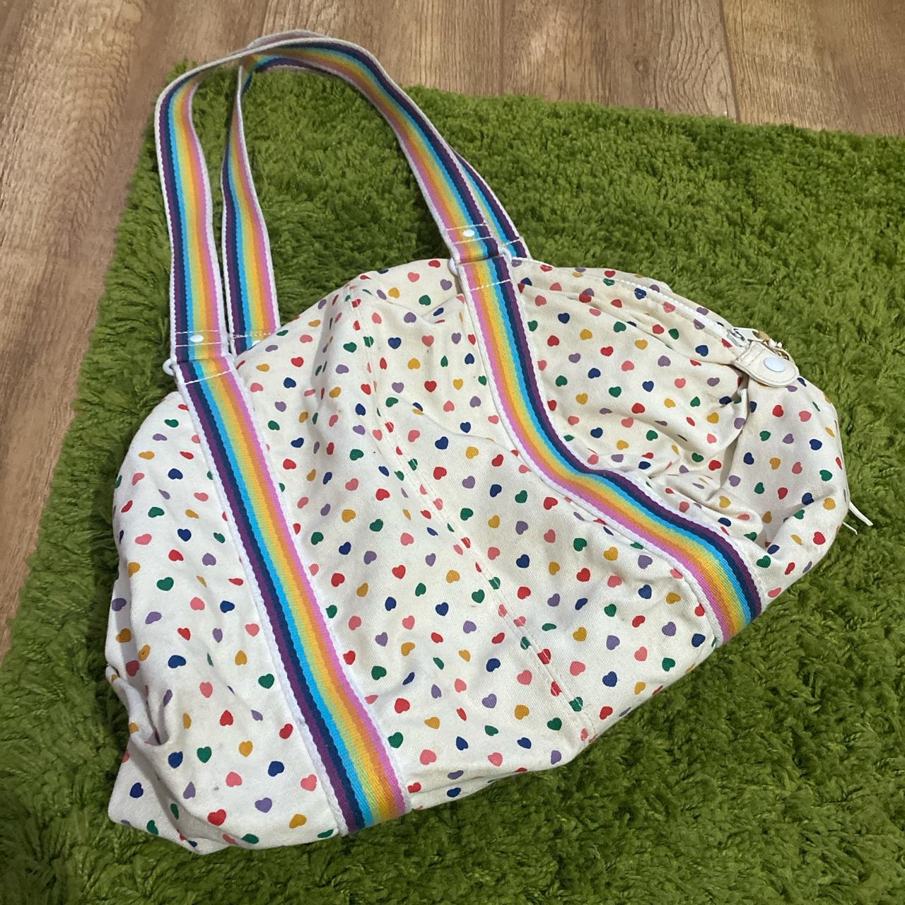 Super cute rainbow heart print bag from H&M 🌈 The... - Depop