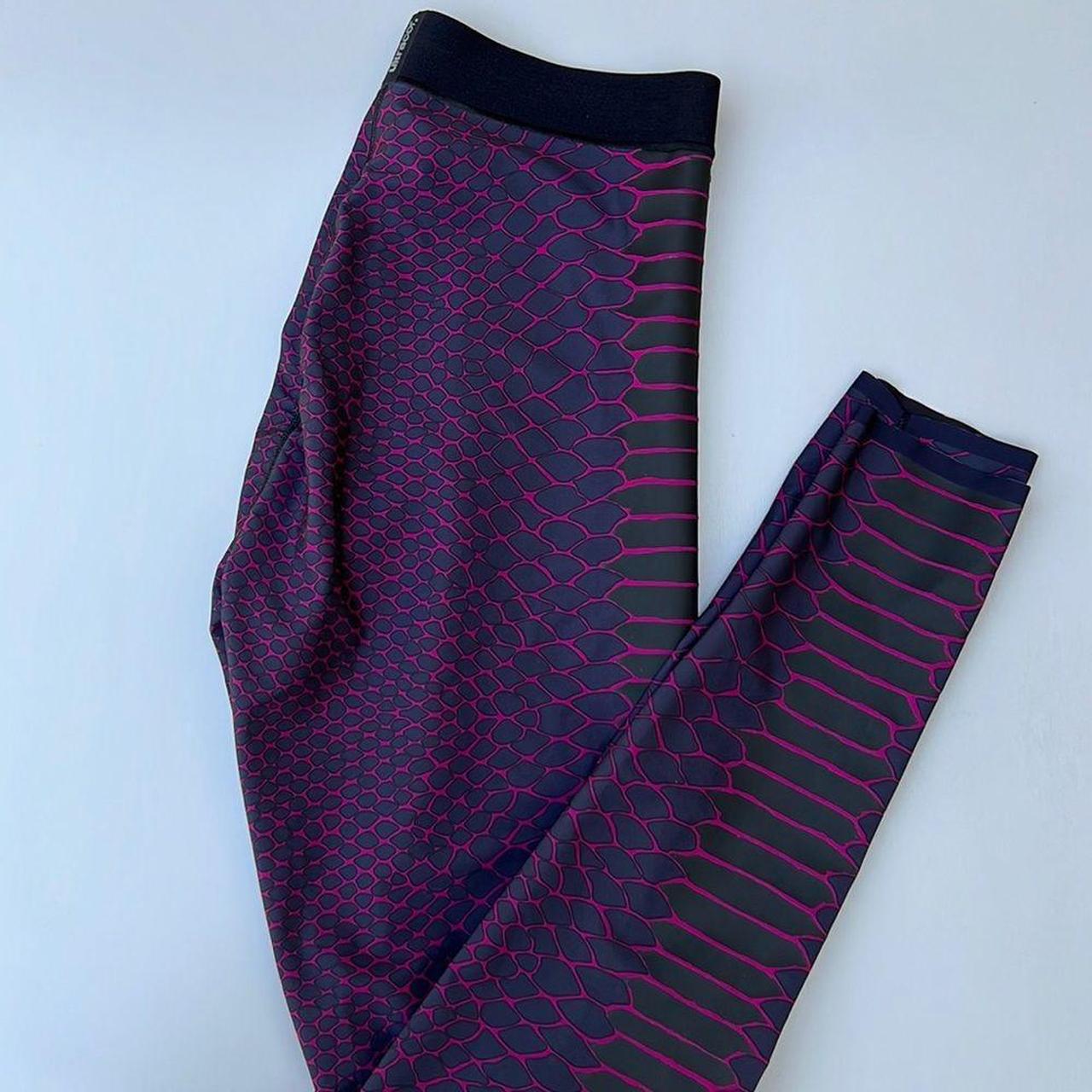 Ultracor Purple Python Print High Waisted Leggings... - Depop