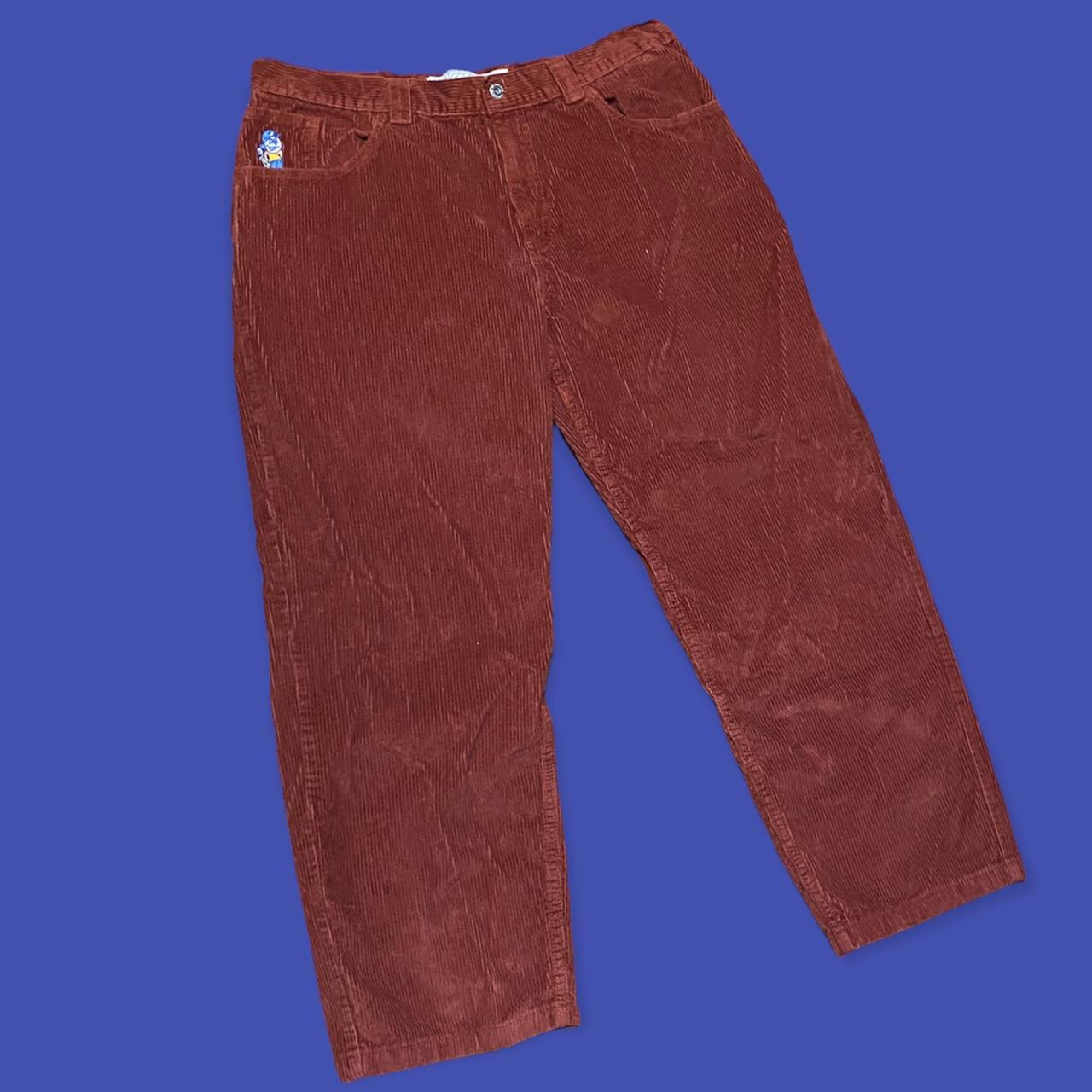 Super dope brick colored corduroy polar pants with a... - Depop