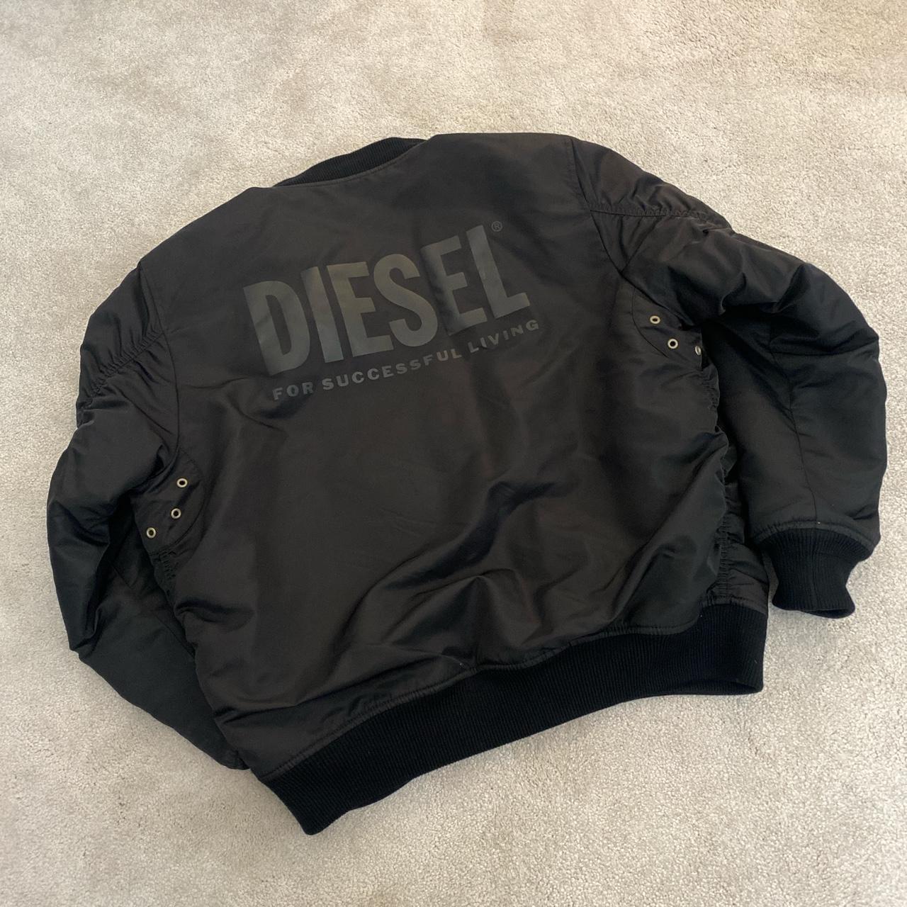 Black Diesel Bomber Jacket - Depop