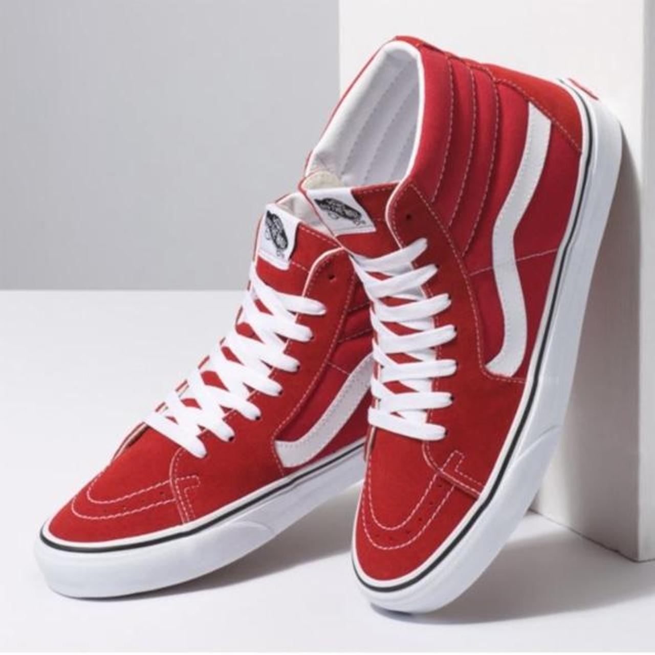VANS SK8-HI RED - Worn Once Laces slightly... | Depop