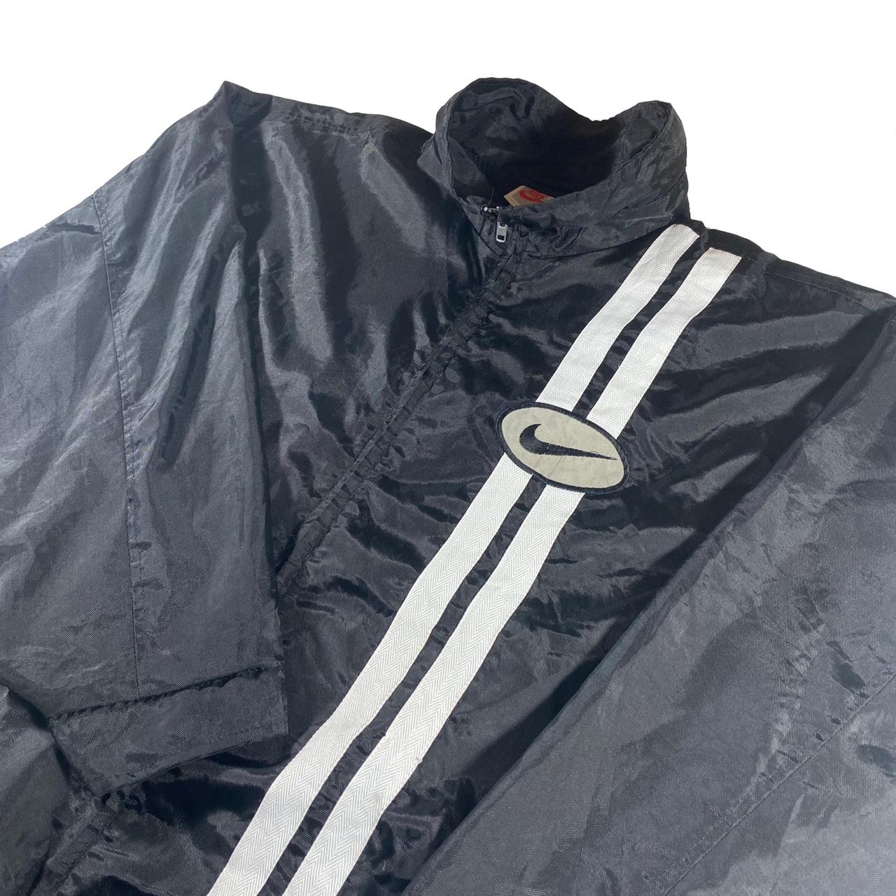 Nike Jacket Black with embroidered logo and front... - Depop