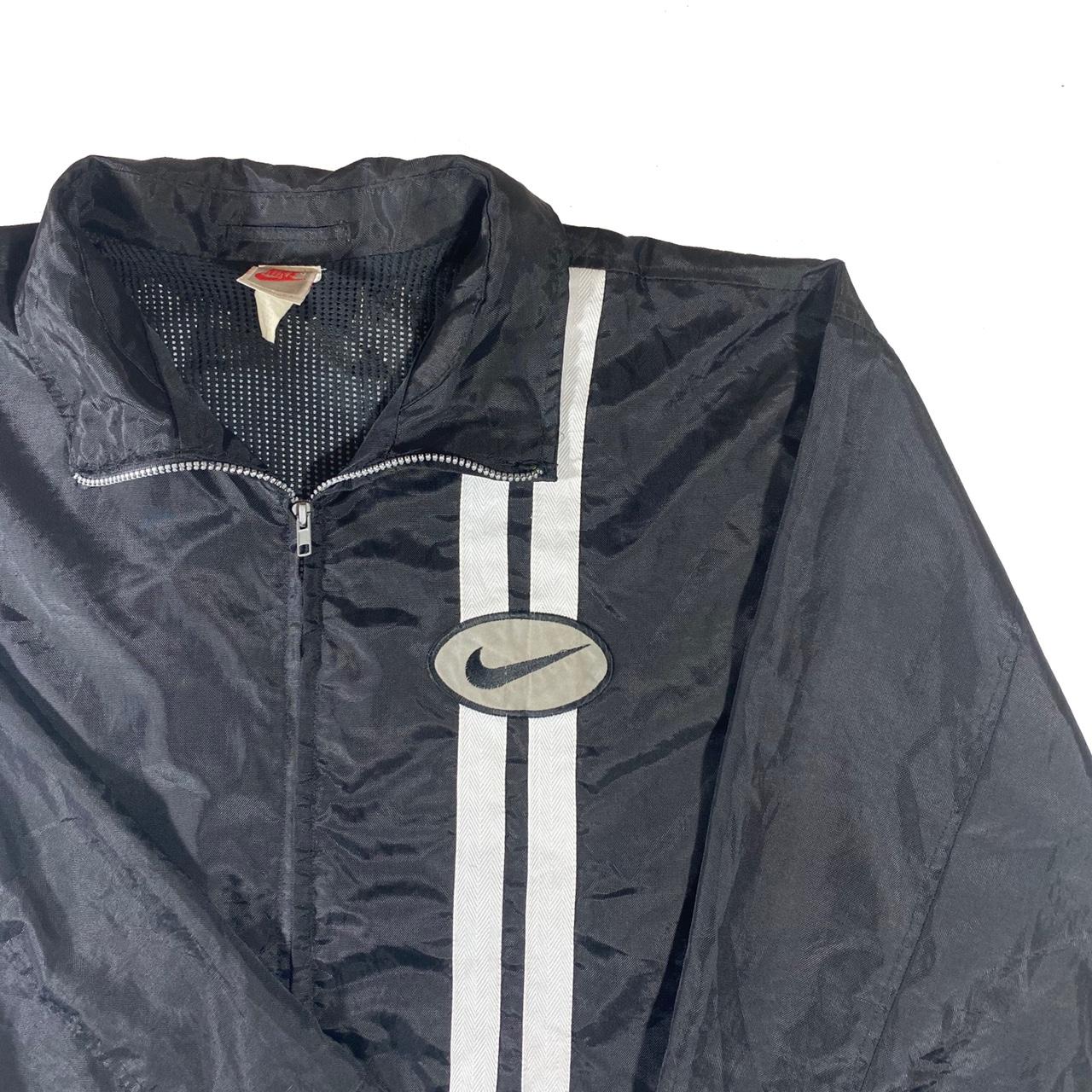 Nike Jacket Black with embroidered logo and front... - Depop