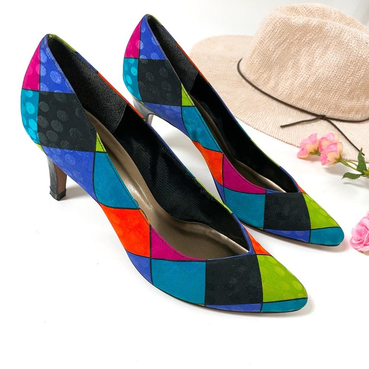 Lifestride Vintage Retro Colorful Pumps Heels,... - Depop