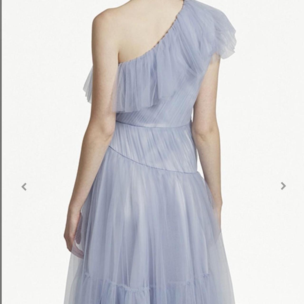 Ocassion Powder Blue tulle tiered midi skater dress... - Depop