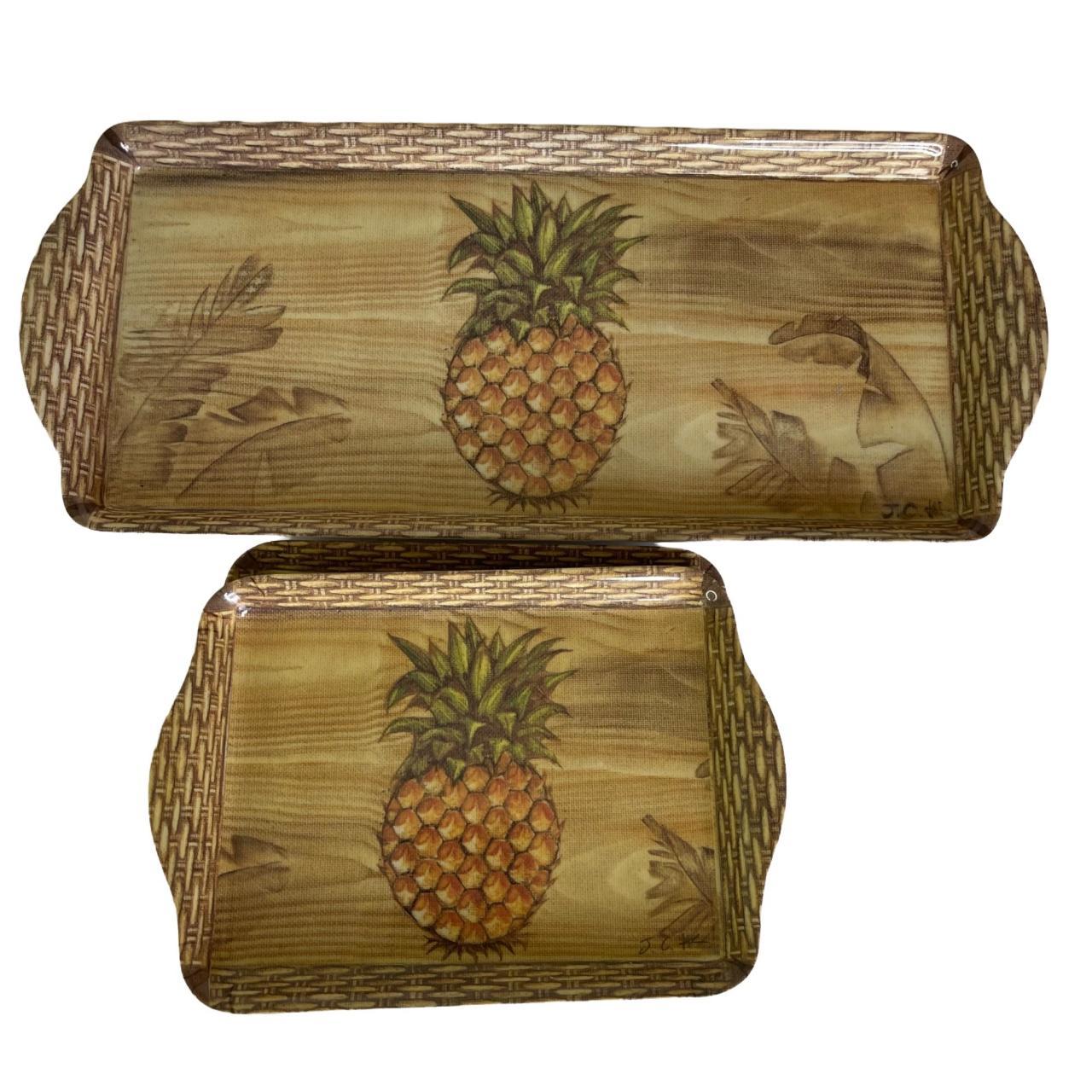 Cute tropical pineapple fruit themed serving set... - Depop