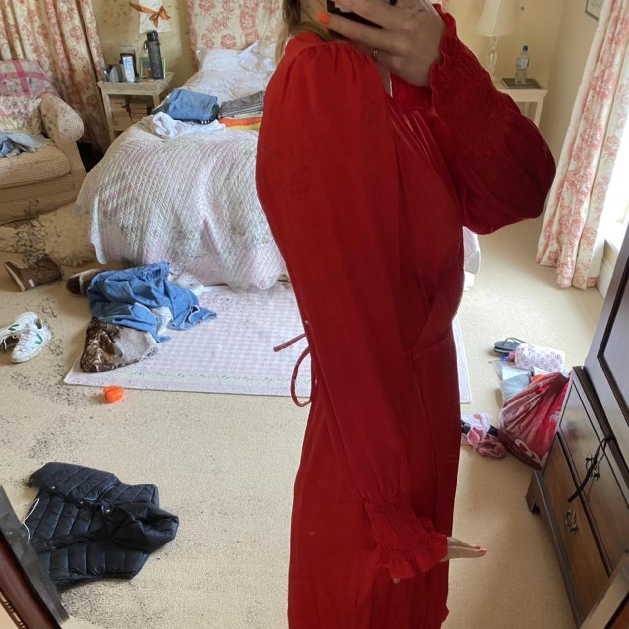 Beautiful ghost silk wrap dress Never worn before ... - Depop