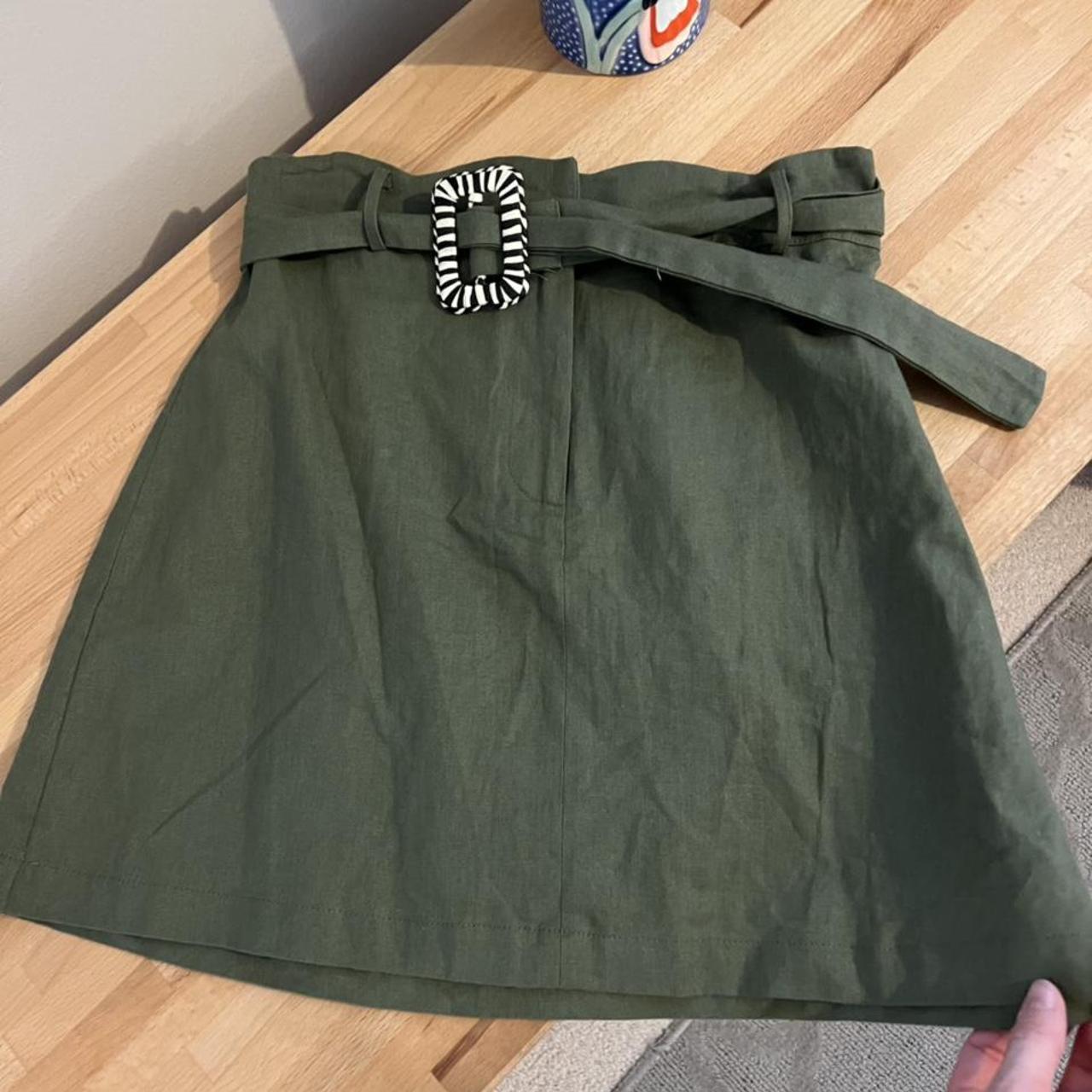 Mine Linen Skirt Not quite a mini skirt but above... - Depop