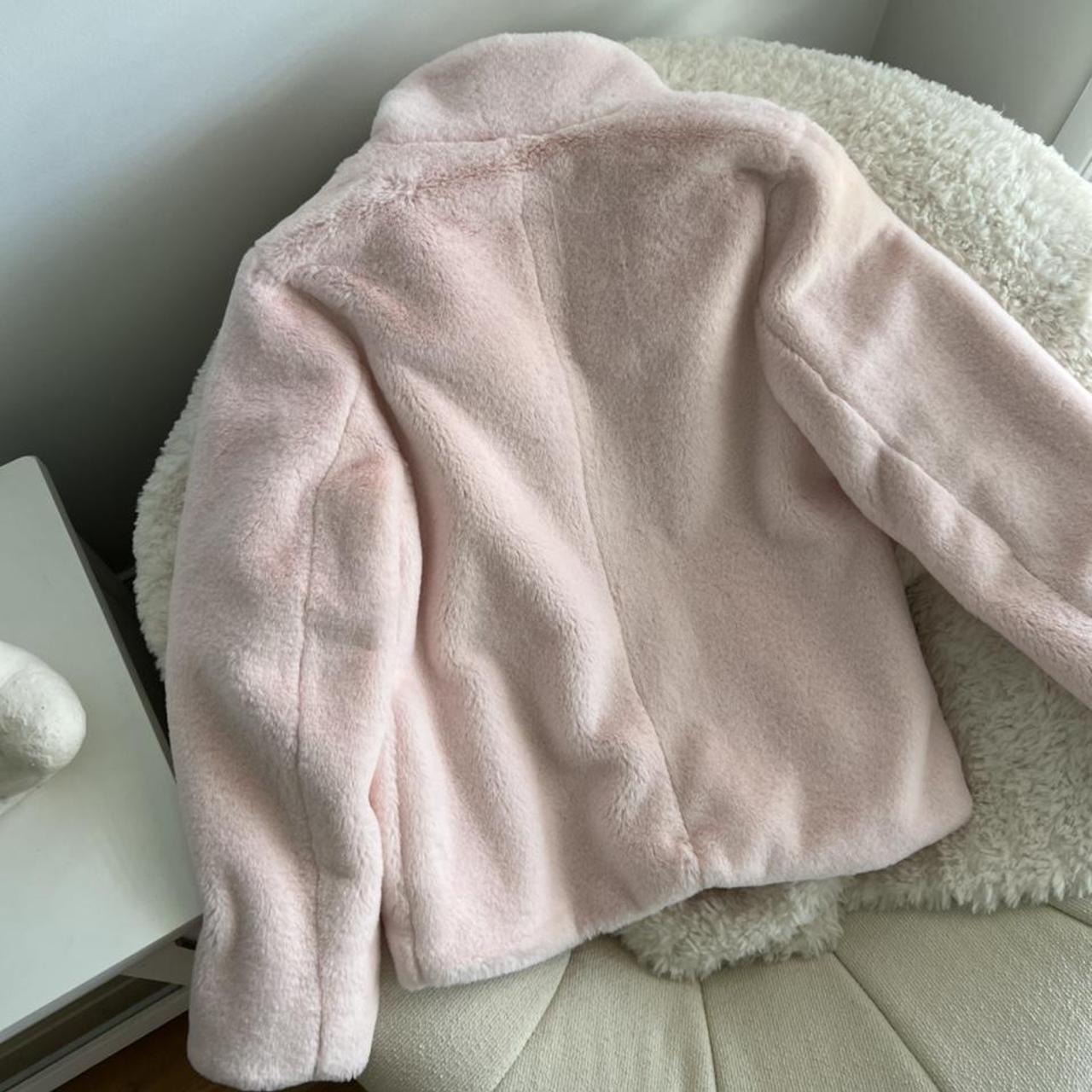 ATMOS & HERE fluffy pink jacket, size 10. Purchased... - Depop