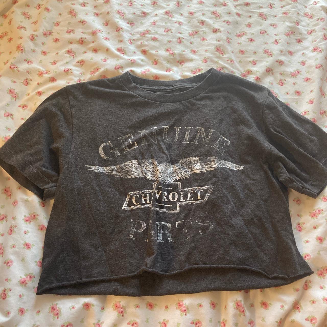 Women's Black and Grey Crop-top | Depop