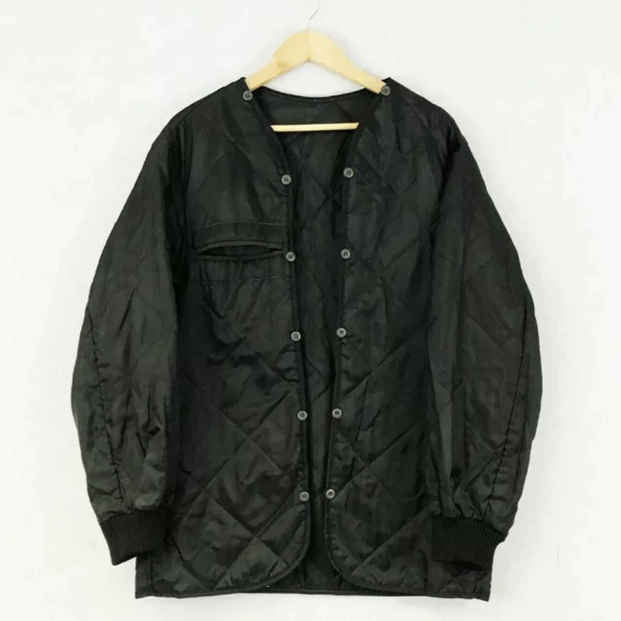 Black Military Quilted Padded Parka Jacket Liners -... - Depop