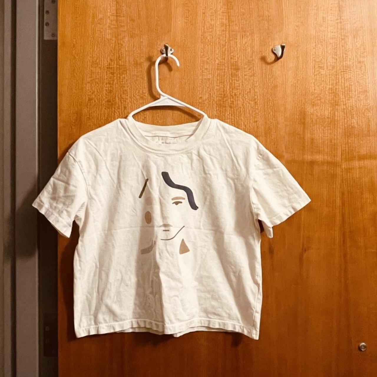 Boxy Cropped Portrait Graphic Tee 🥛 great... | Depop