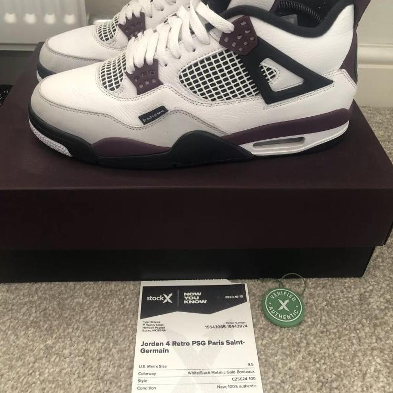 PSG Jordan 4s never worn - Depop