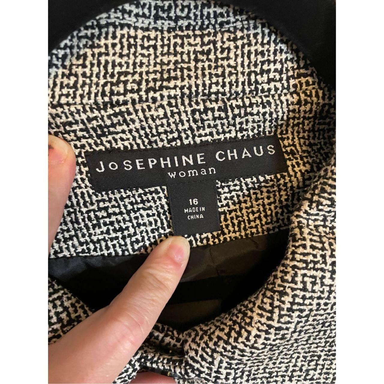 Y2K 99’s 100% silk black and white patterned jacket... - Depop