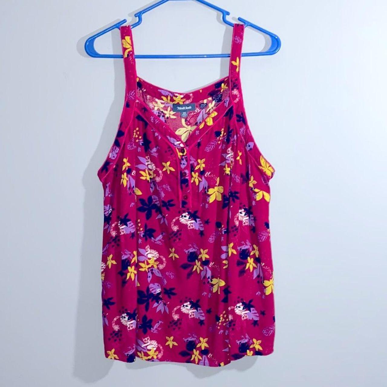 ModCloth Cafe Au Soleil Henley Tank Top Size... - Depop
