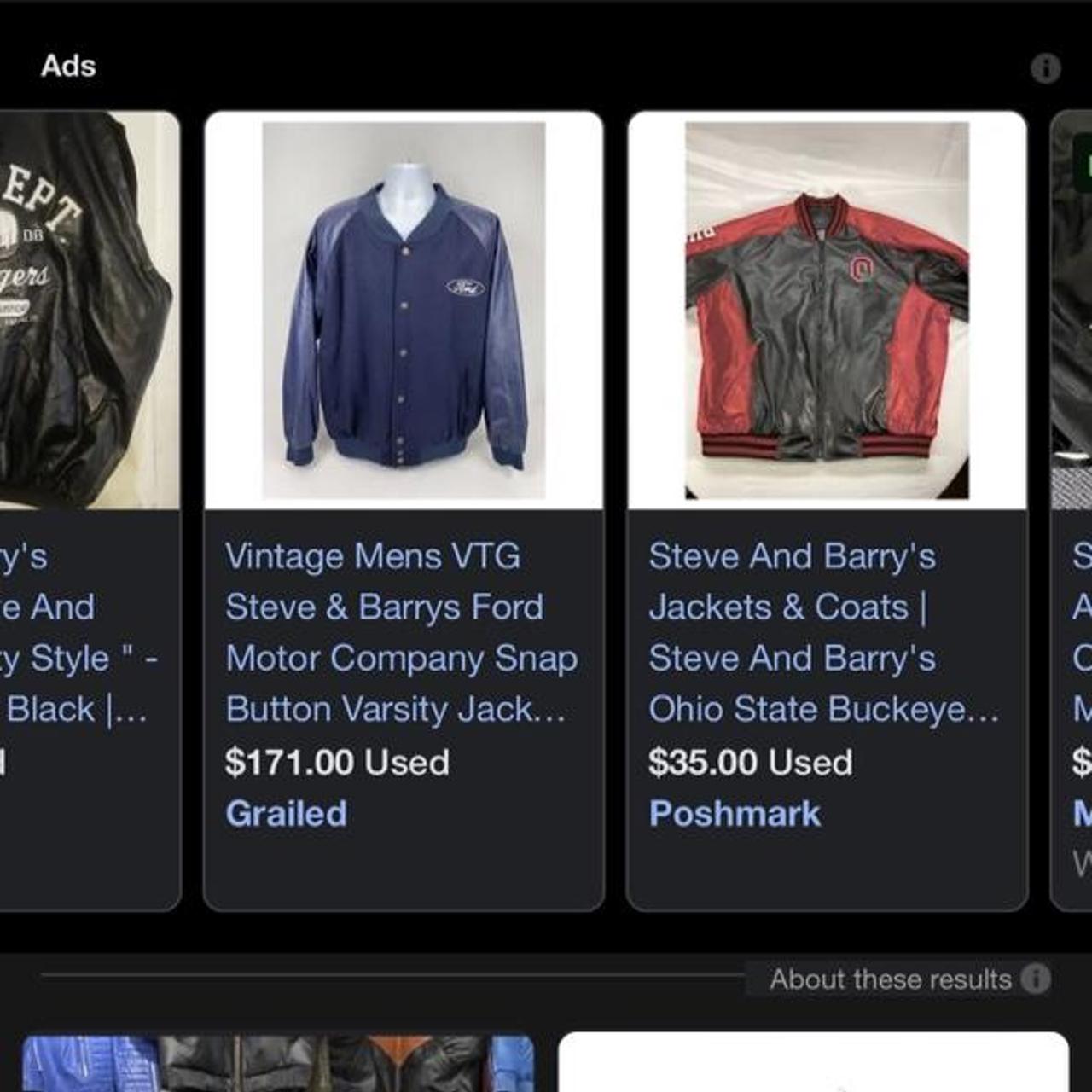 Vintage Ford Steve + Barrys Leather Jacket - Depop