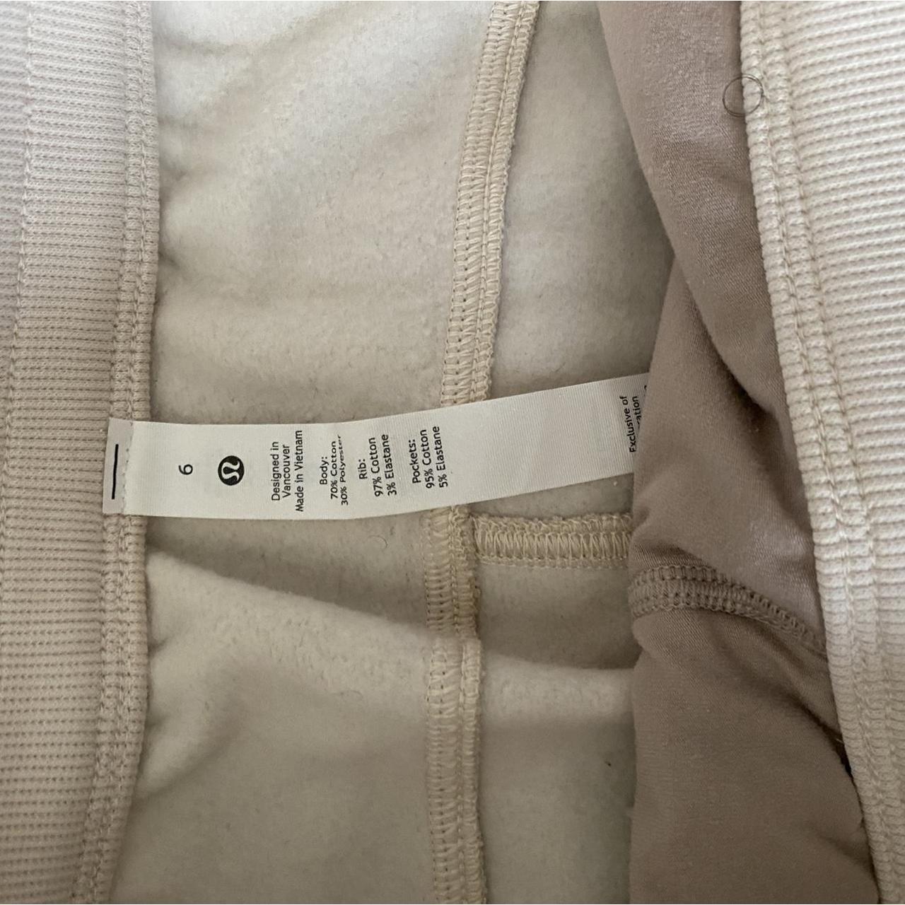 Lululemon white opal scuba sweatpants. Size 6,... - Depop