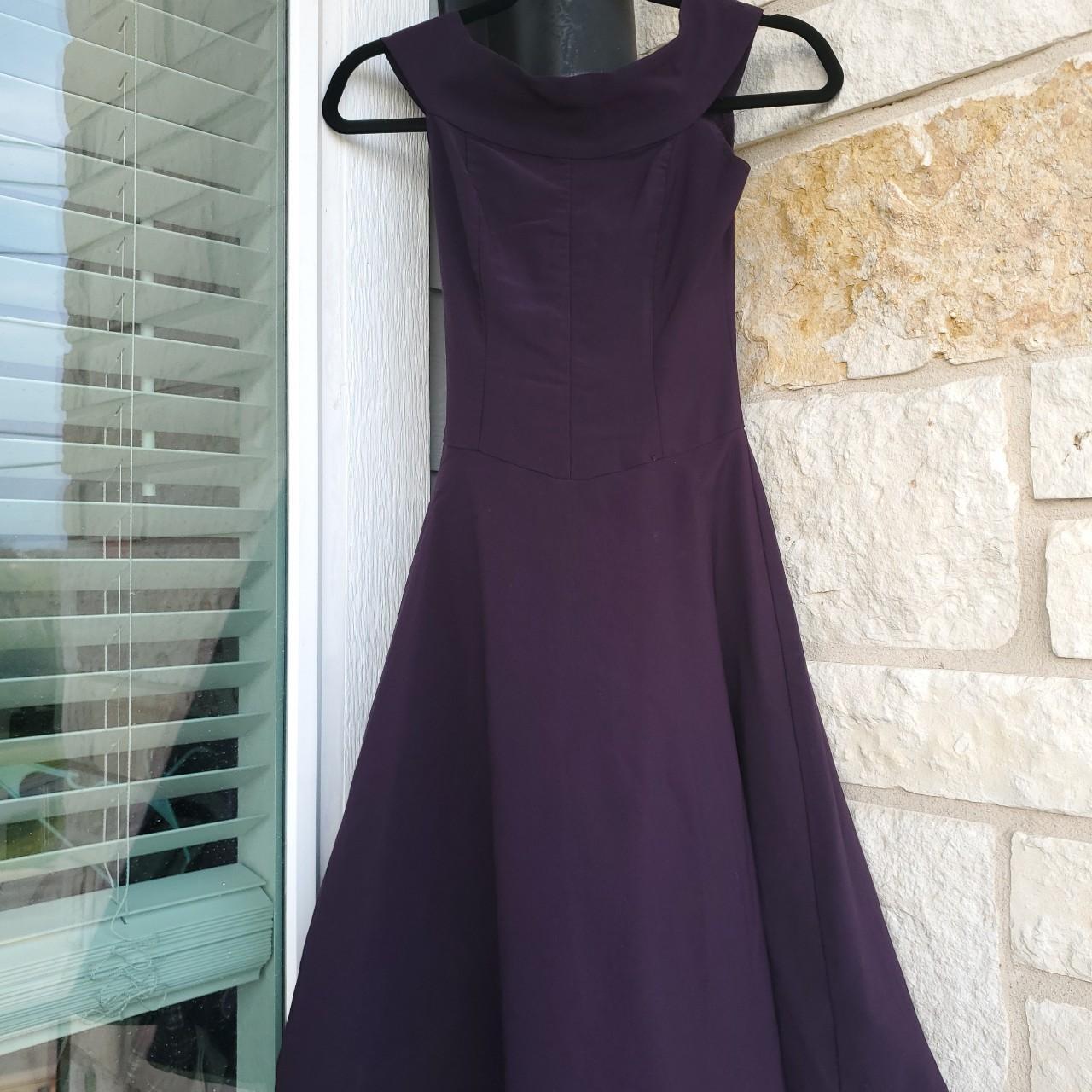 A-line off the shoulder Ruby Rox Purple dress The... - Depop