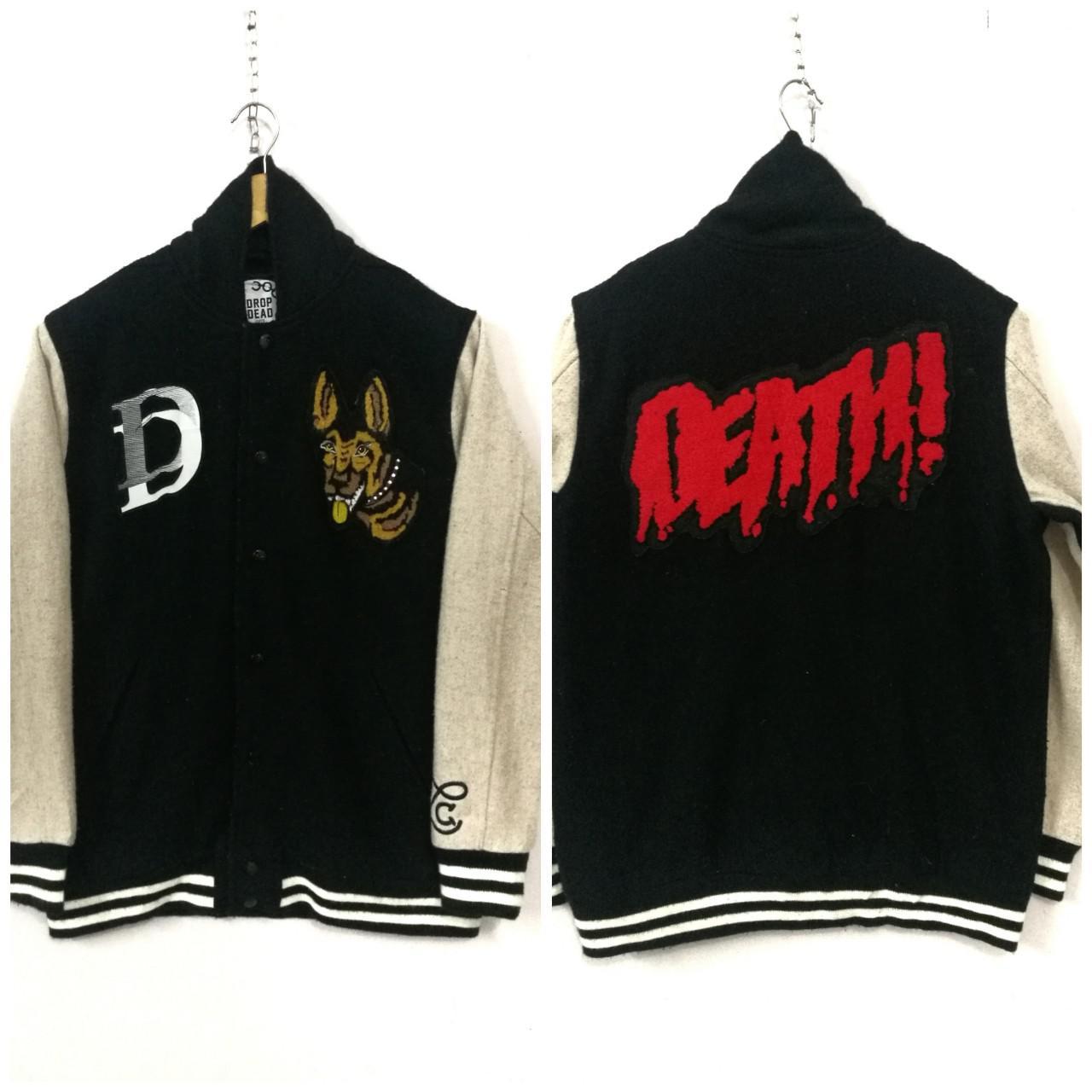 Drop Dead Death Varsity Jacket - Brand new, never... - Depop