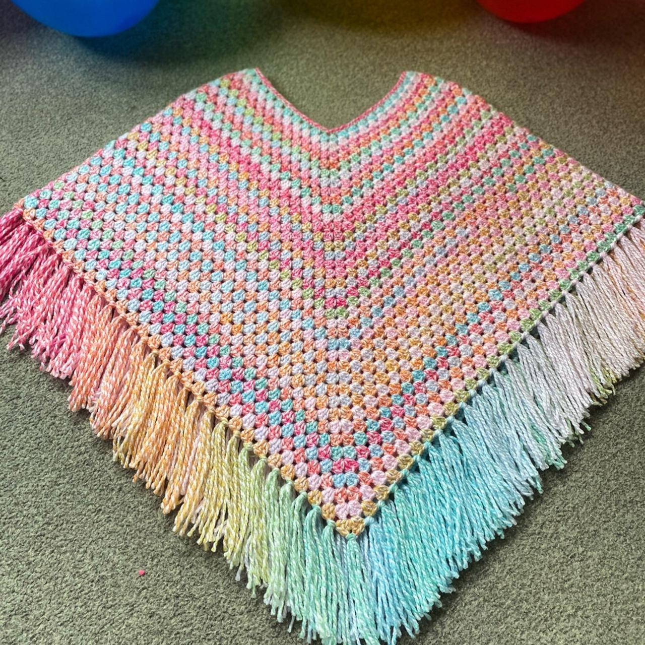 Beautiful handmade poncho. Made to order In a... - Depop