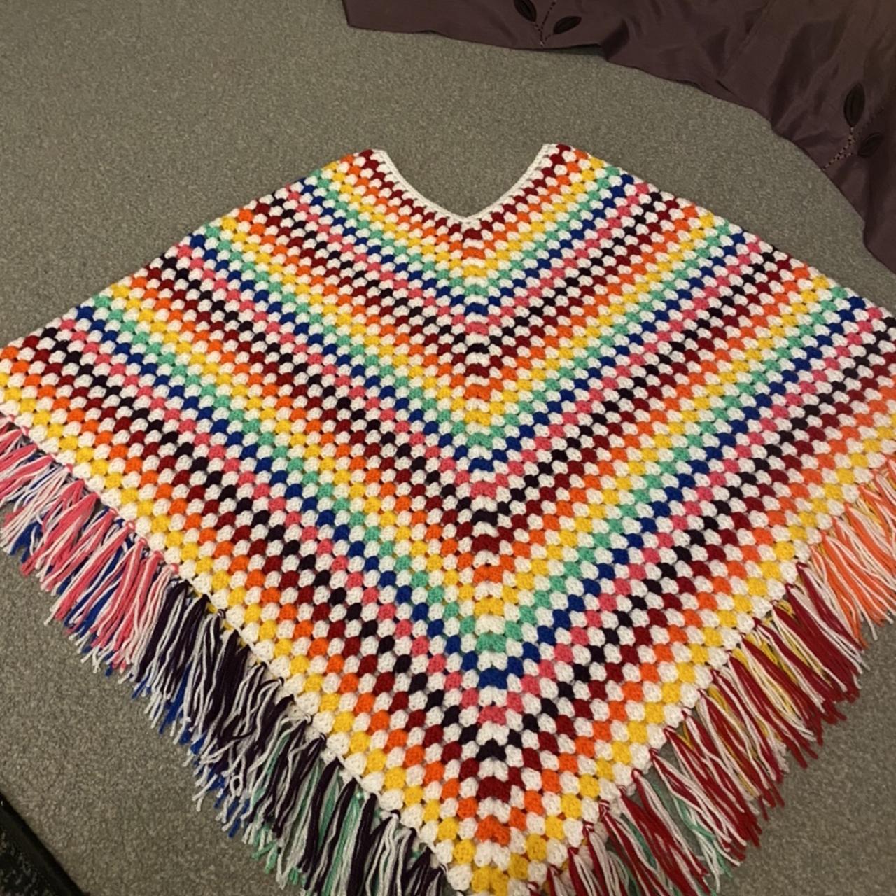 Beautiful handmade poncho. Made to order In a... - Depop