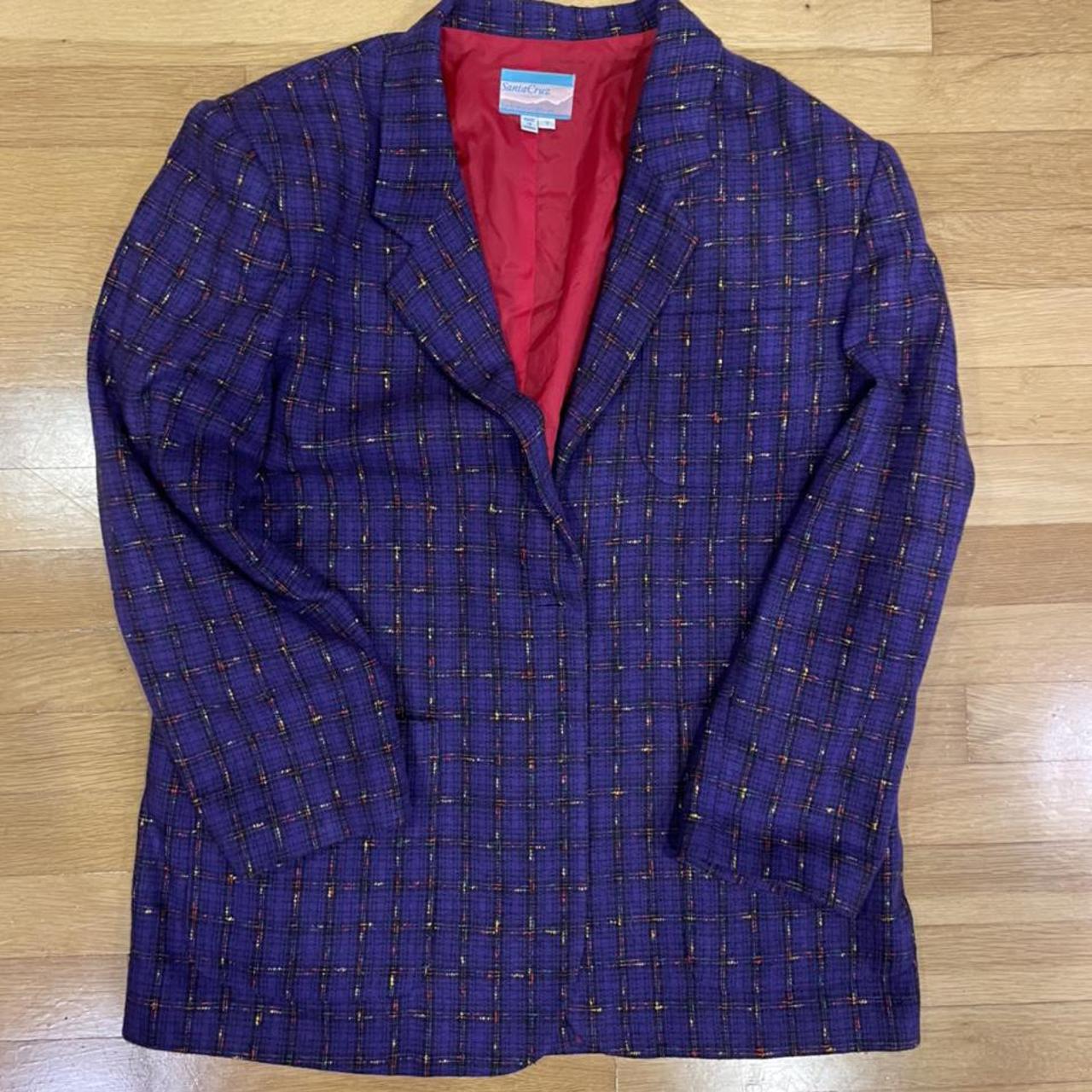 the MOST FUN blazer ever super cool colors and... - Depop